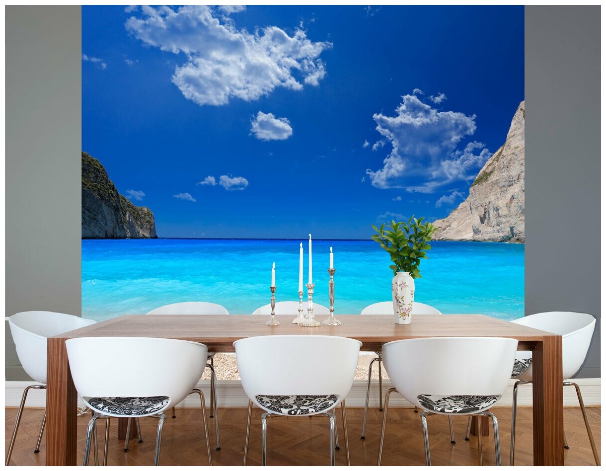 Фотообои 3d на стену флизелиновые HARMONY Пляж на Мальдивах 300х270 см HD3-032 фото обои на стену 3д