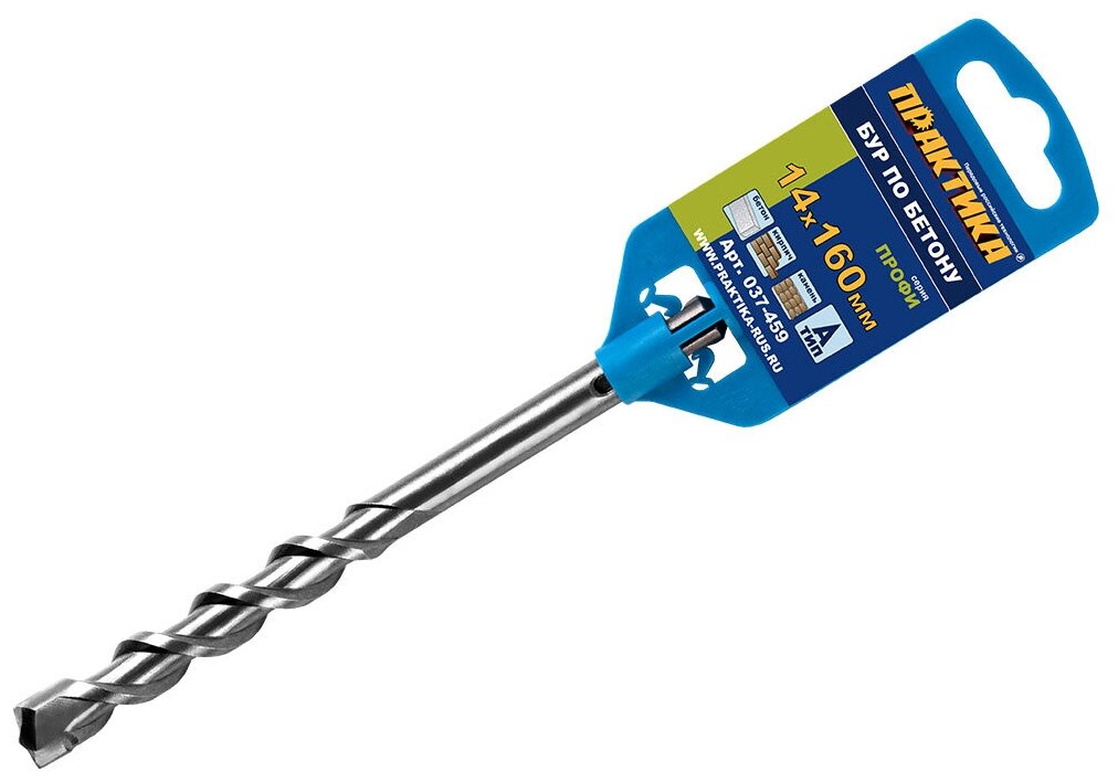 Бур ПРАКТИКА 14,0х160, SDS-plus "Мастер" бетон 037-459