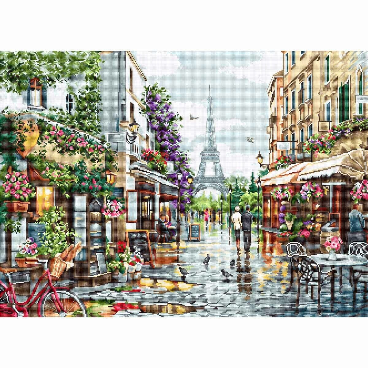 Набор для вышивания крестиком 'Цветущий Париж', 47*34 см, Luca-S