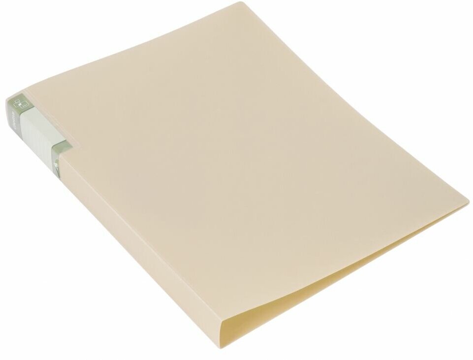 Папка метал. пруж. скоросш. Бюрократ Gems GEM07PCREAM A4 пластик 0.7мм торц. карм с бум. встав кремовый