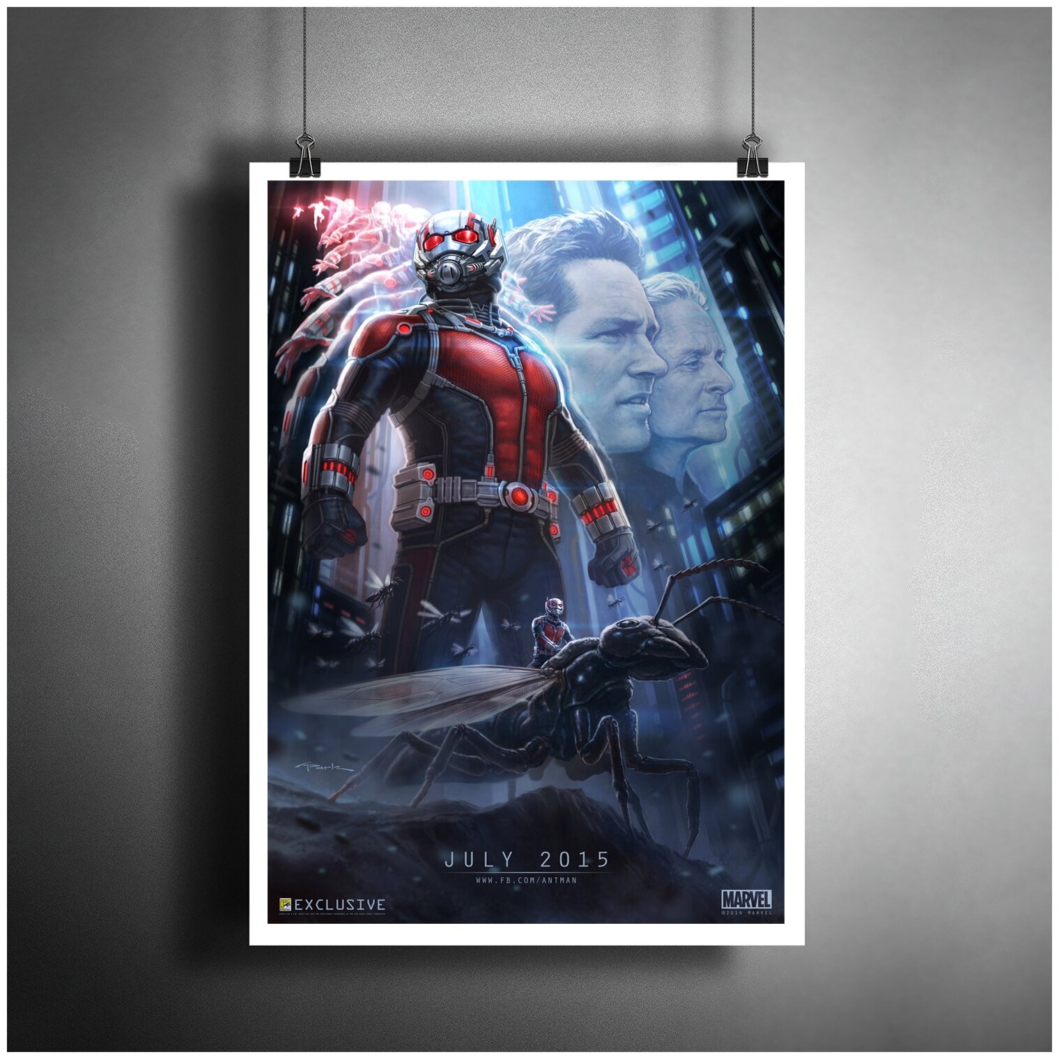 Постер плакат для интерьера "Фильм: Человек-Муравей. Марвел. Marvel: Ant-man"/ Декор дома, офиса, комнаты A3 (297 x 420 мм)