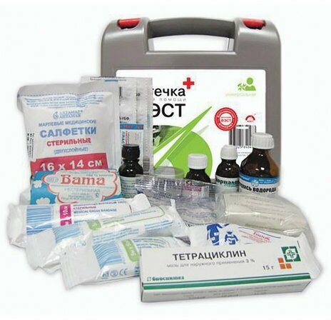 Аптечка первой помощи универсальная ФЭСТ, до 7 человек, футляр из полистирола, № 6, 1644