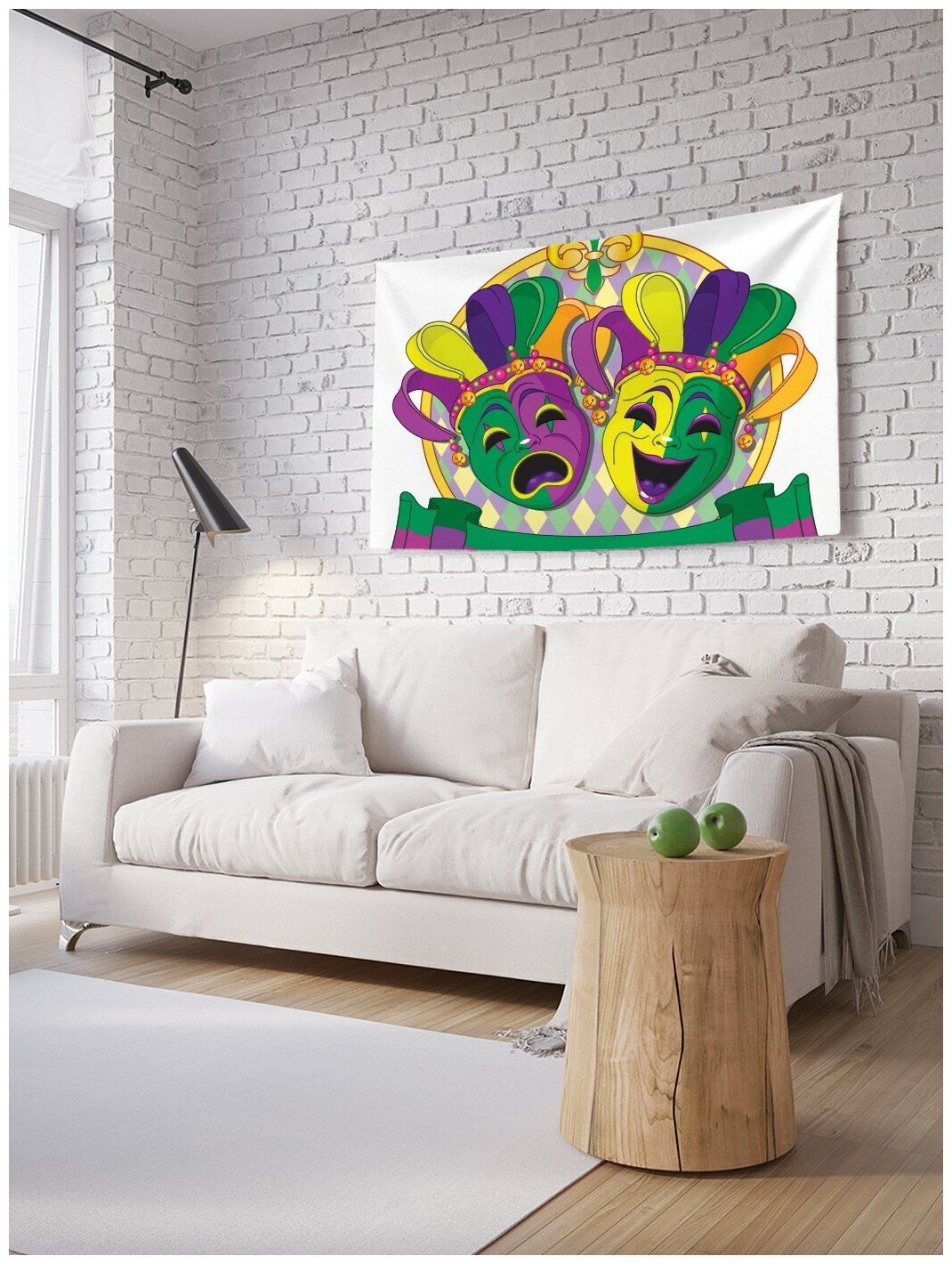 Горизонтальное фотопанно JoyArty на стену "Театр масок", 100x150 см