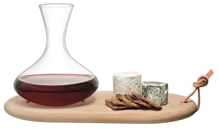 Набор из декантера 1,4 л и сырной доски Wine