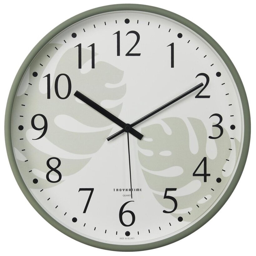 Часы настенные, модель77, диаметр 305 мм, кольцо пласт шир 50 мм,77779766 Troyka 1556804