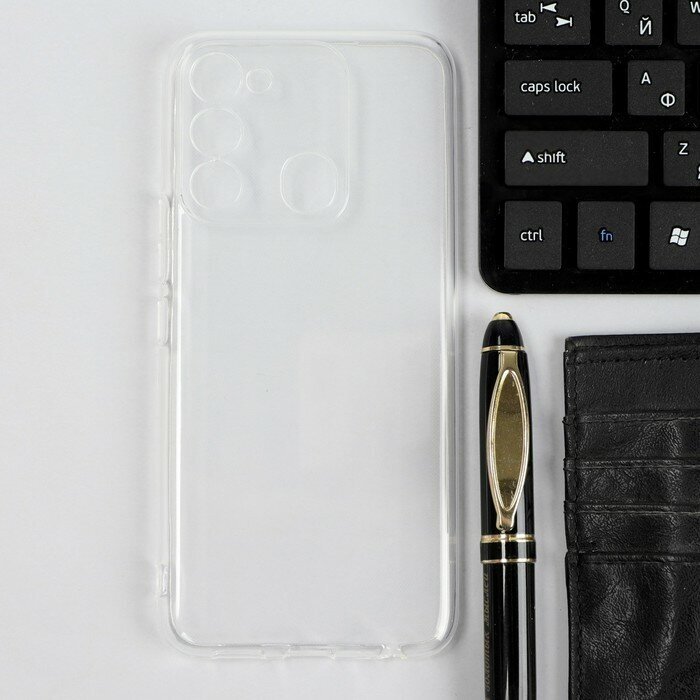 Чехол iBox Crystal, для телефона Tecno Spark 8c, силиконовый, прозрачный