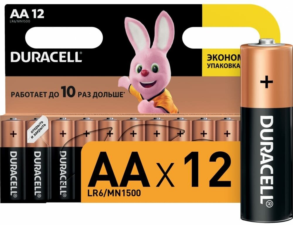 Батарейка Duracell LR6-12BL BASIC