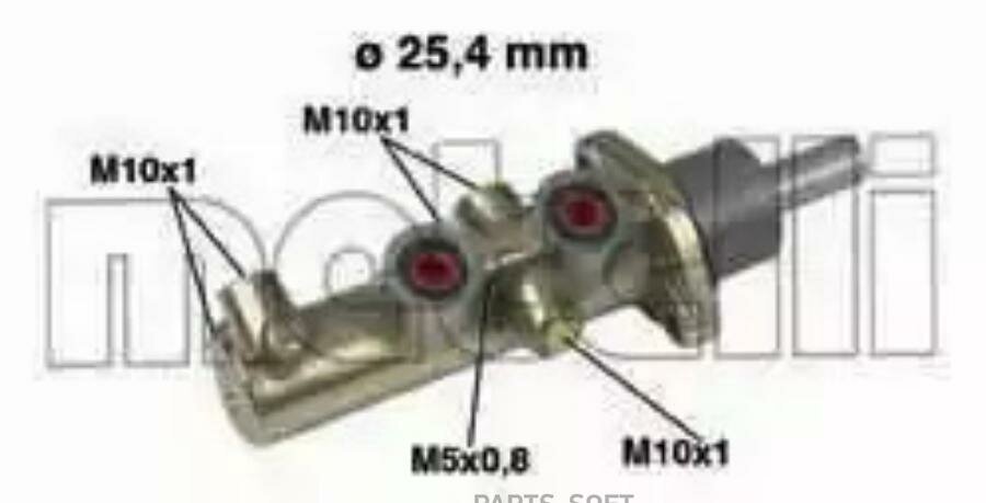 METELLI 05-0446 Главный тормозной цилиндр [25,40 mm]