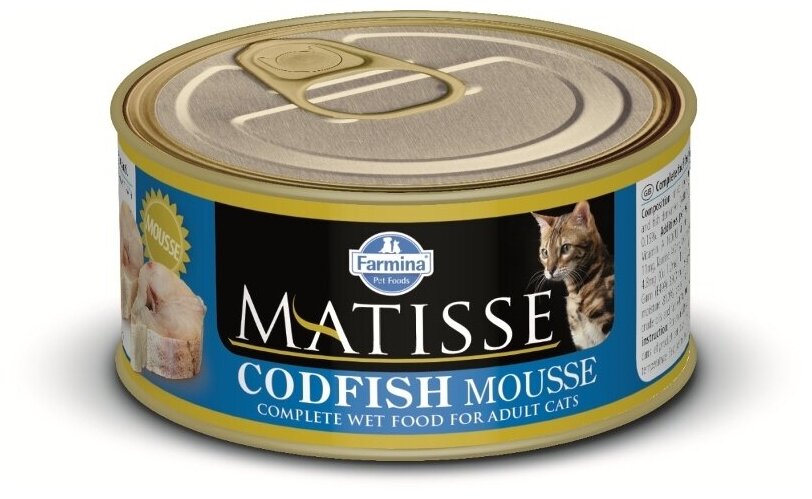 Farmina (Фармина) Matisse 0,085кг мусс с треской консервы для кошек (4831)