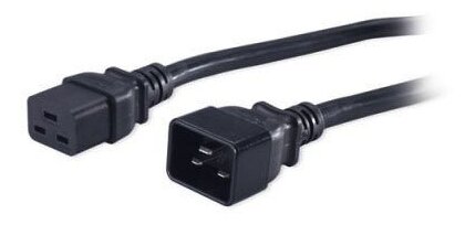 Шнур питания Hyperline PWC-IEC19-IEC20-3.0-BK C19-C20 проводник:3x1.5мм2 3м 250В 16А (упак:1шт) че