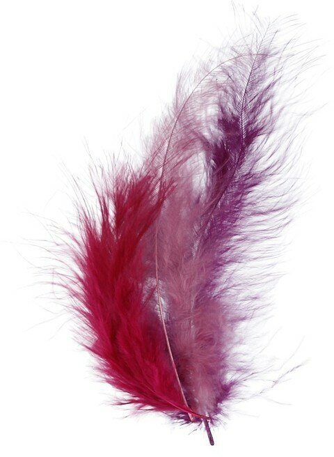 "Mr.Painter" PLU-02 "Перья декоративные" 12 - 15 см 24 шт. ± 2 шт 04 Винный (ассорти)