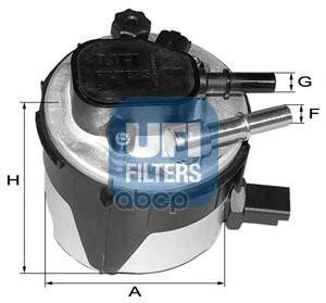 Фильтр топливный! Ford Fiesta/C-Max/Focus/Fusion 1.6TDCi, Volvo S40/V50/C30 1.6D 04> UFI арт. 5517000