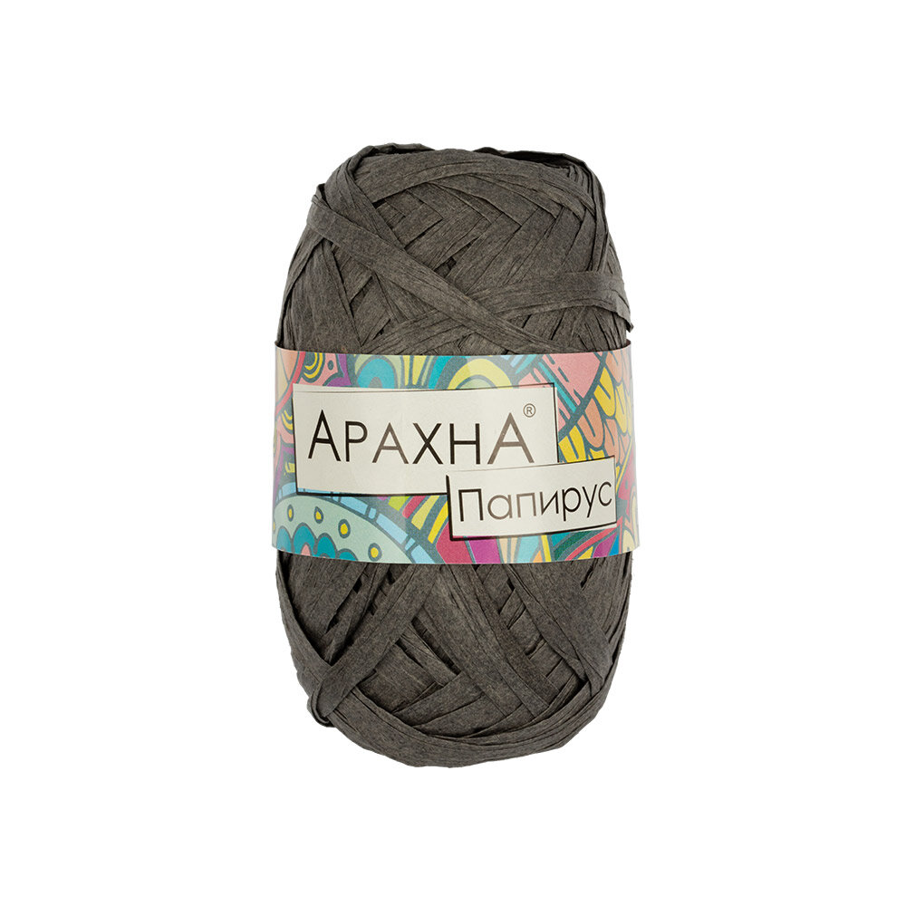 Пряжа ARACHNA "PAPYRUS" 100% целлюлоза 40 г ± 3 г 50 м №07 т. серый