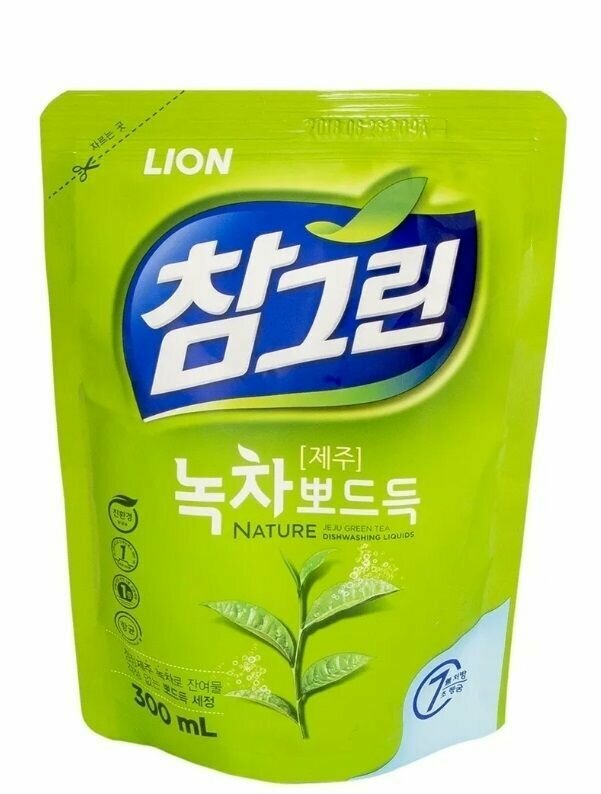 Lion Средство для мытья посуды, овощей и фруктов Chamgreen Green Tea, 300 мл