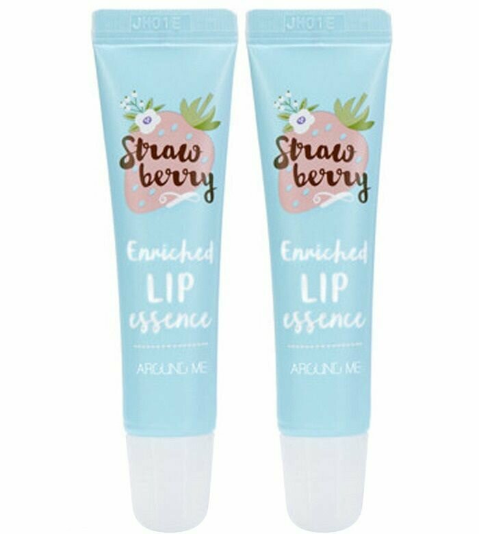Welcos Бальзам для губ с экстрактом клубники Around me enriched lip essence, strawberry, 8,7 гр, 2 шт