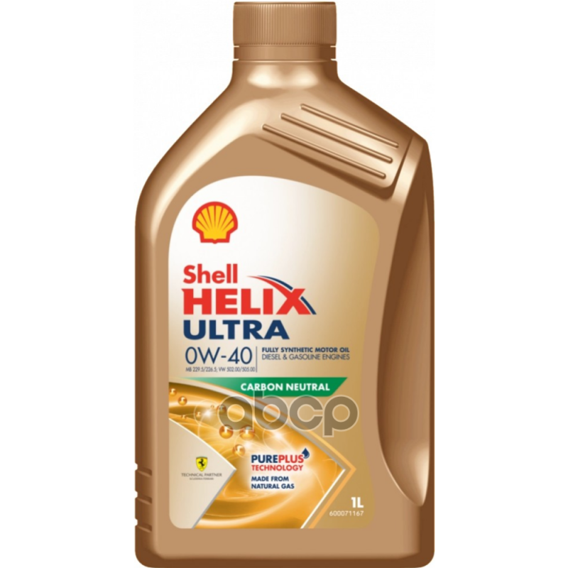 Shell Масло моторное Shell Helix Ultra 0W-40 1л На складе