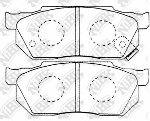 NiBK Колодки тормозные для HONDA CIVIC/CRX/PRELUDE 83-95 передние