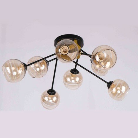 Люстра AURA K059/8 BK+GD