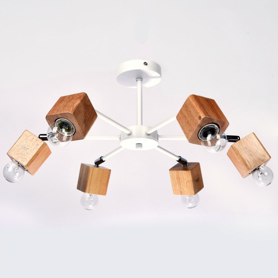 Люстра AURA 9488-6 WT+BR