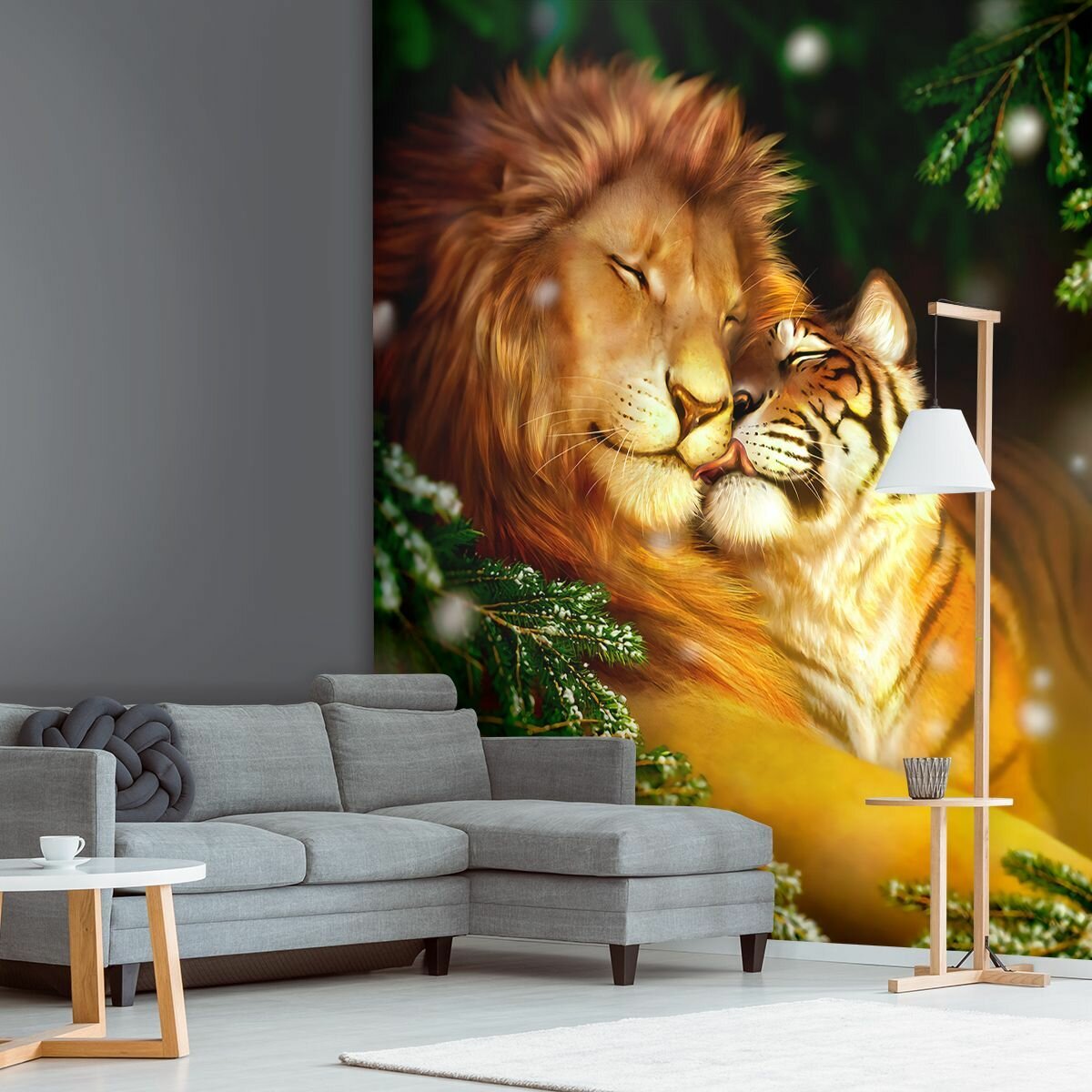 Фотообои / флизелиновые обои Лев 2,04 x 2,7 м
