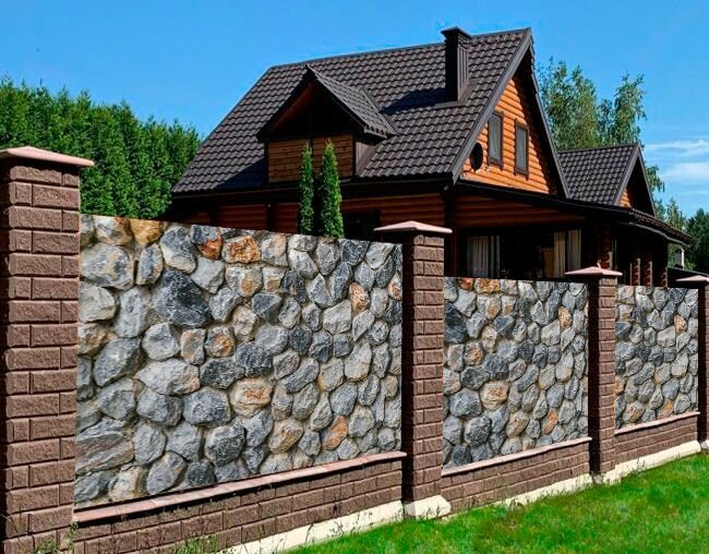 Фотосетка для забора и фасада 3 х 2 м без люверсов / Камни 8