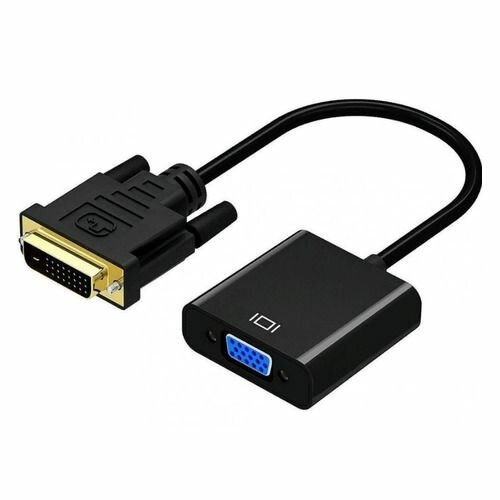 Переходник видео PREMIER 5-883D, DVI-D (m) - VGA (f) , 0.15м, GOLD, черный