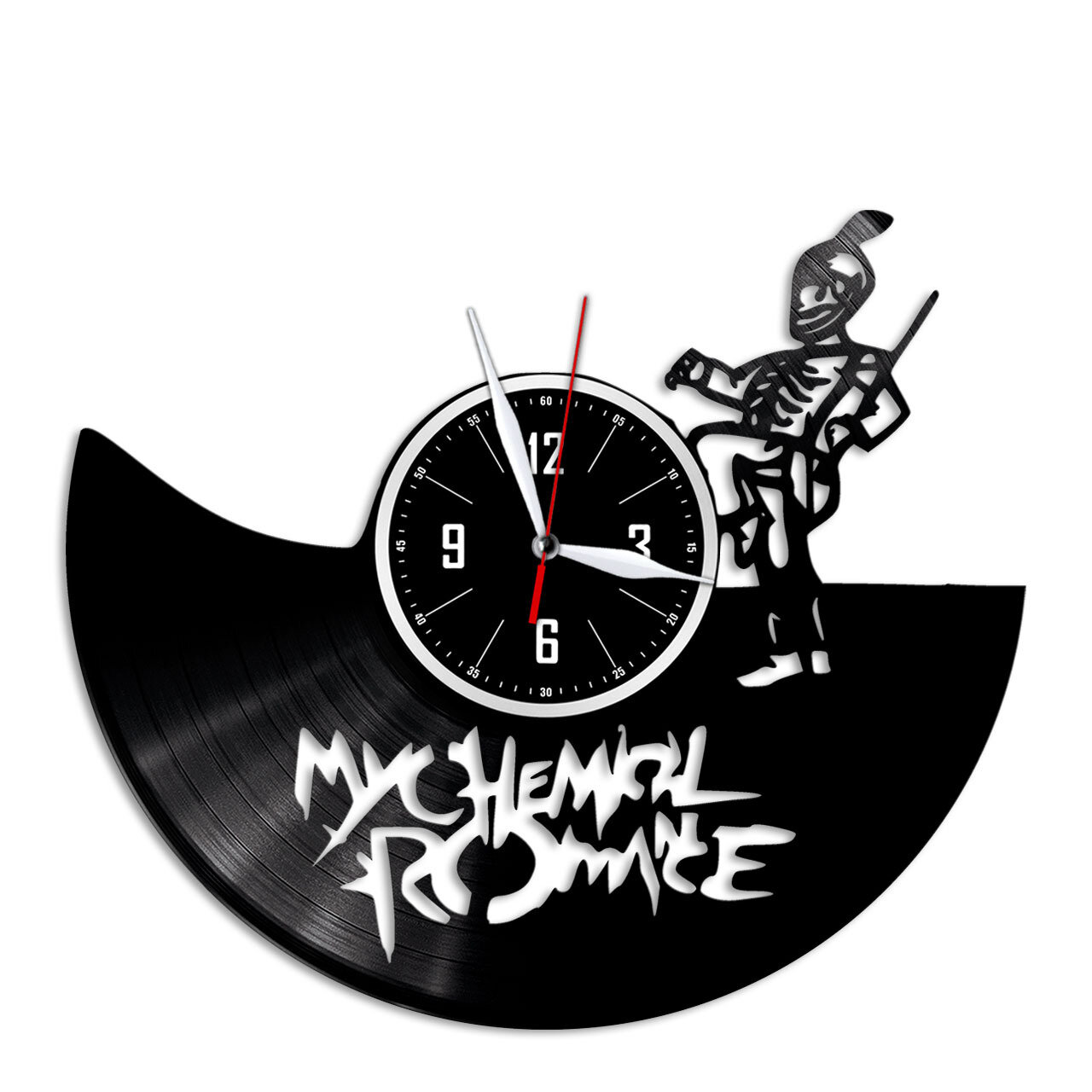 My Chemical Romance - настенные часы из виниловой пластинки, диаметр 30 см