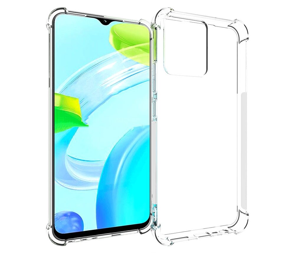 Чехол-бампер MyPads Tocco для Realme C30 4G / Narzo 50i Prime / C30s с усиленной защитой углов противоударный прозрачный