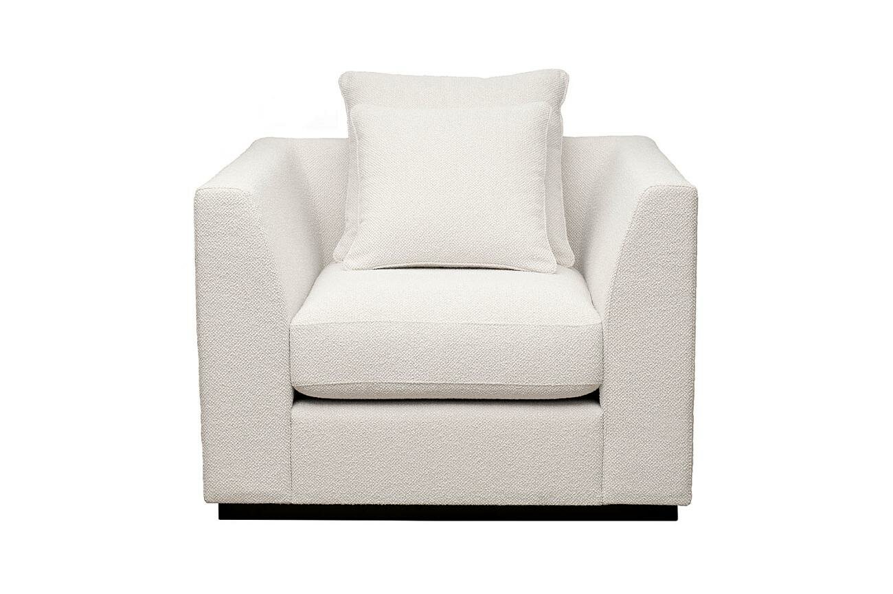 Кресло Garda Decor Кресло Roberto букле кремовый FLONA SVBEG 105*100*90см арт. ROBERTO-K-FLONA SVBEG