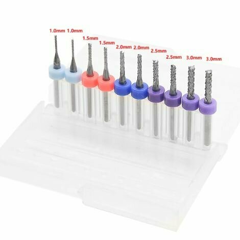 Концевая рашпильная фреза кукуруза 2.5 мм. для печатных плат PCB, карбид вольфрама, мини-фреза ЧПУ для раскройки и фрезеровки текстолита. Хвостовик 3,175 мм