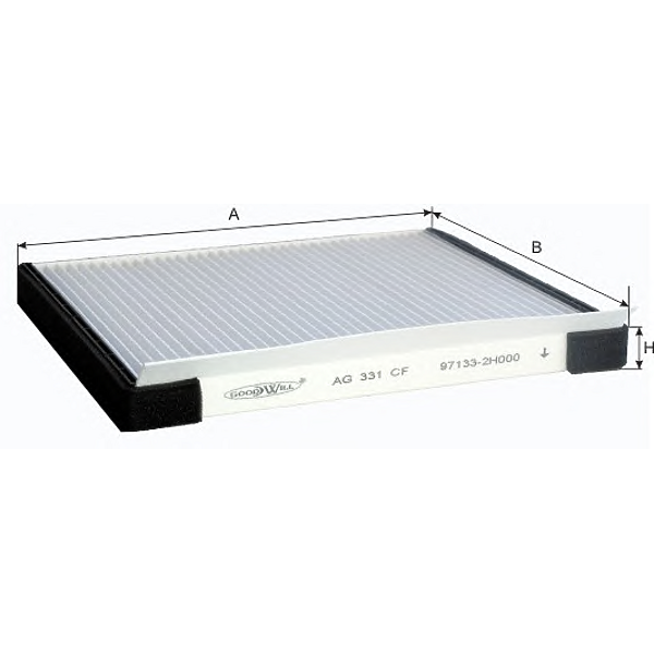 GOODWILL AG331CF (09HY28 / 971331E000 / 971331E100) фильтр салона Accent (Акцент) IIi, elantra
