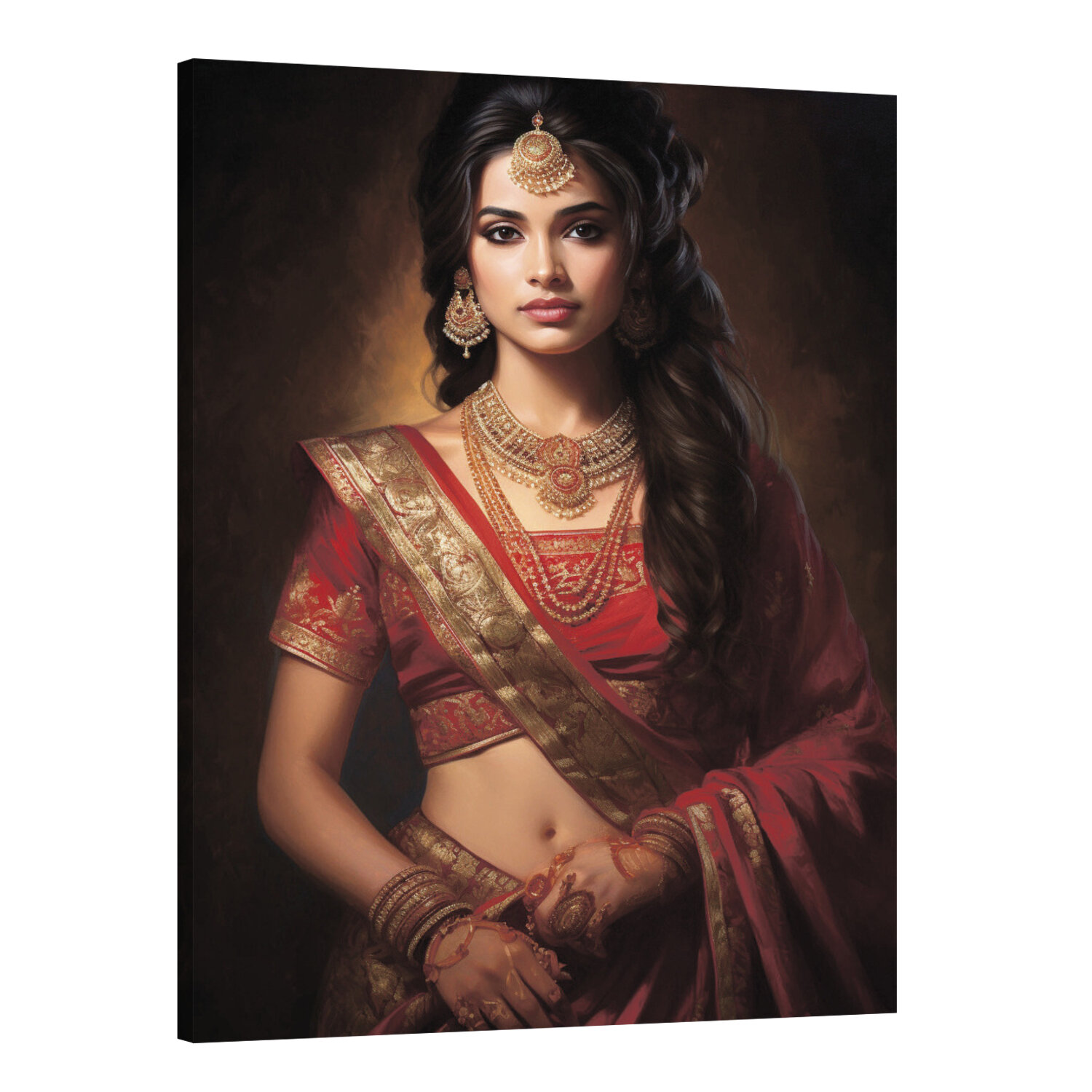 Интерьерная картина 50х70 "Индия. Женщина"