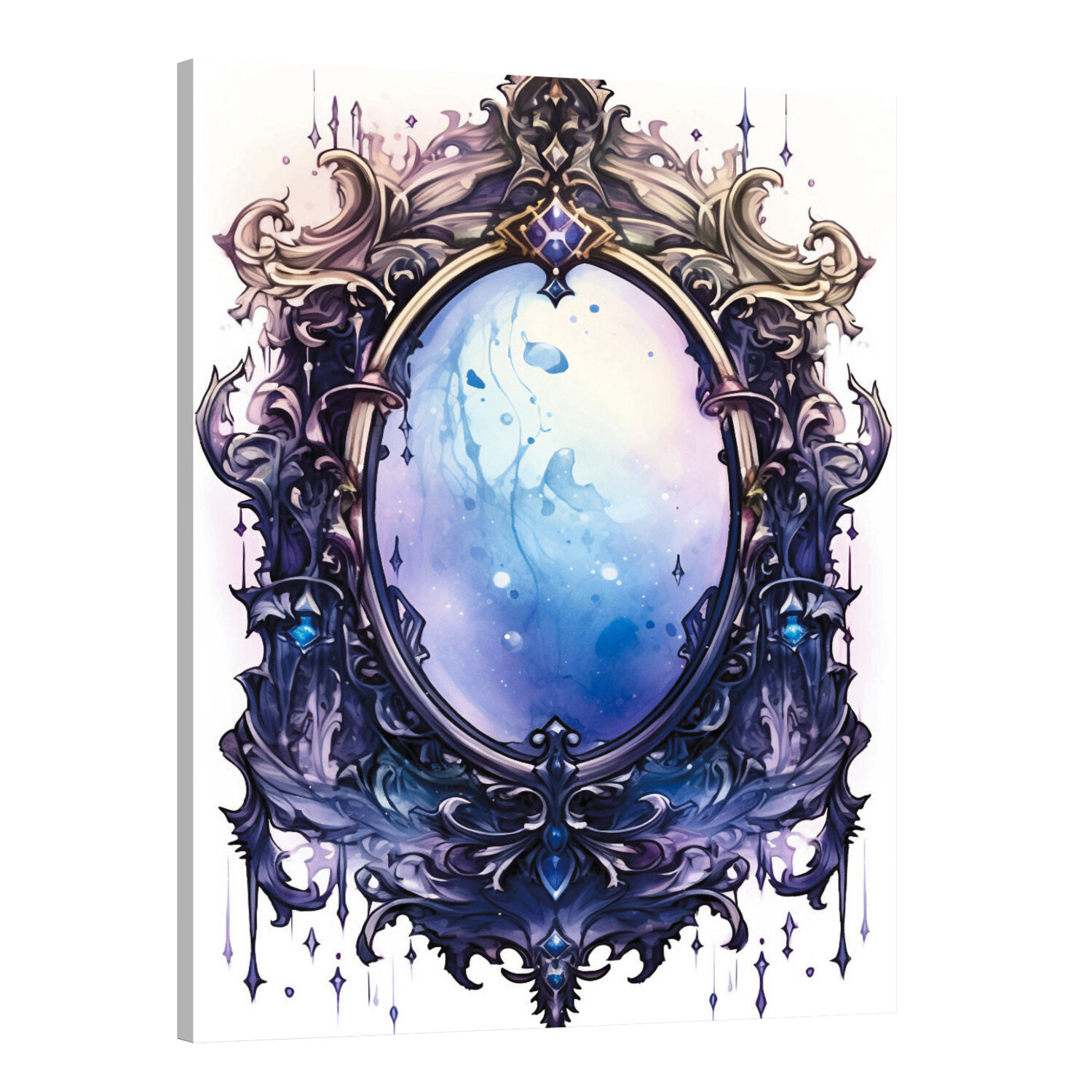 Интерьерная картина 50х70 "Гримуар: проклятое зеркало"