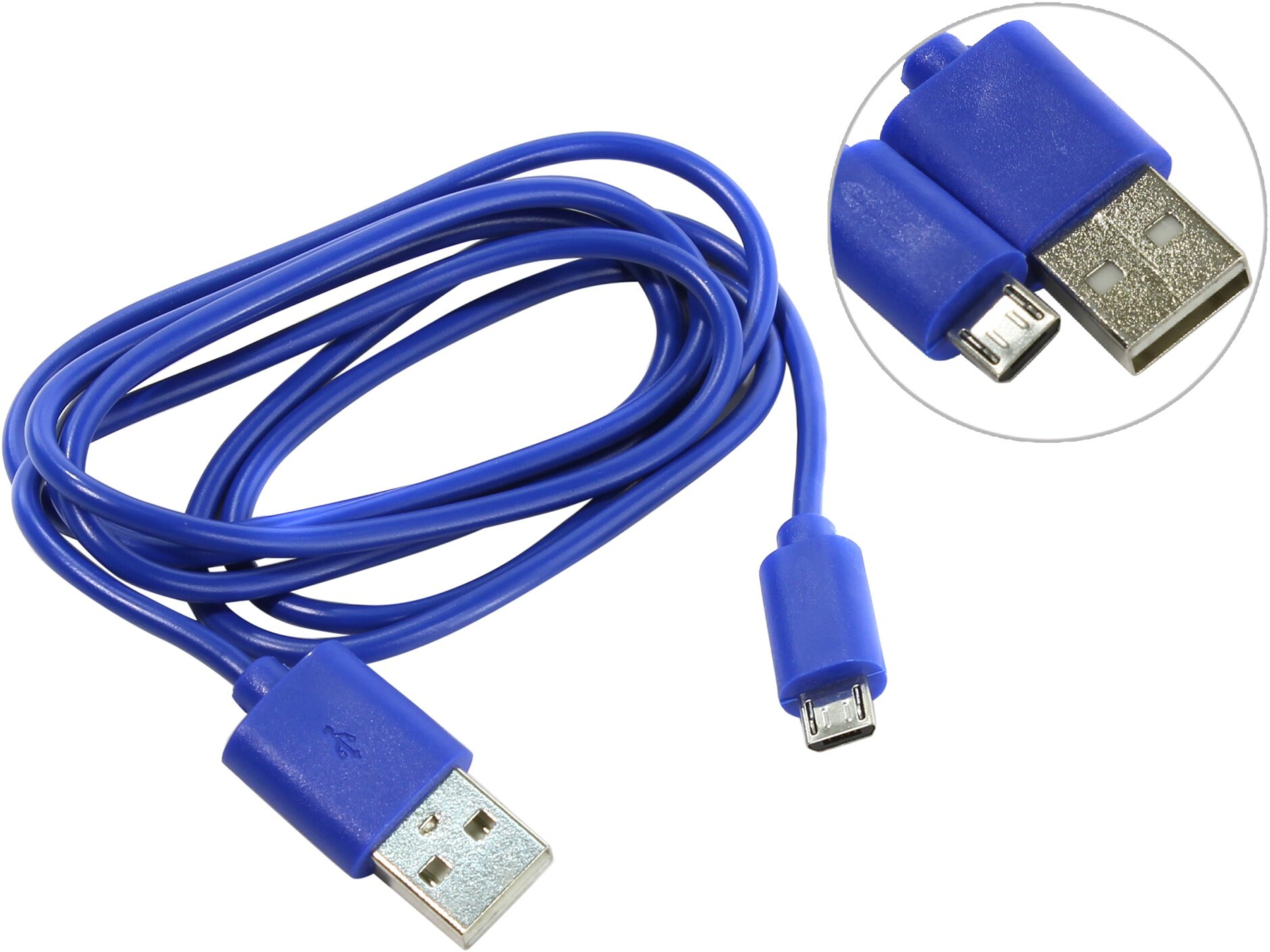 Дата-кабель Smartbuy USB - micro USB, длина 1,2 м, голубой (iK-12c blue)