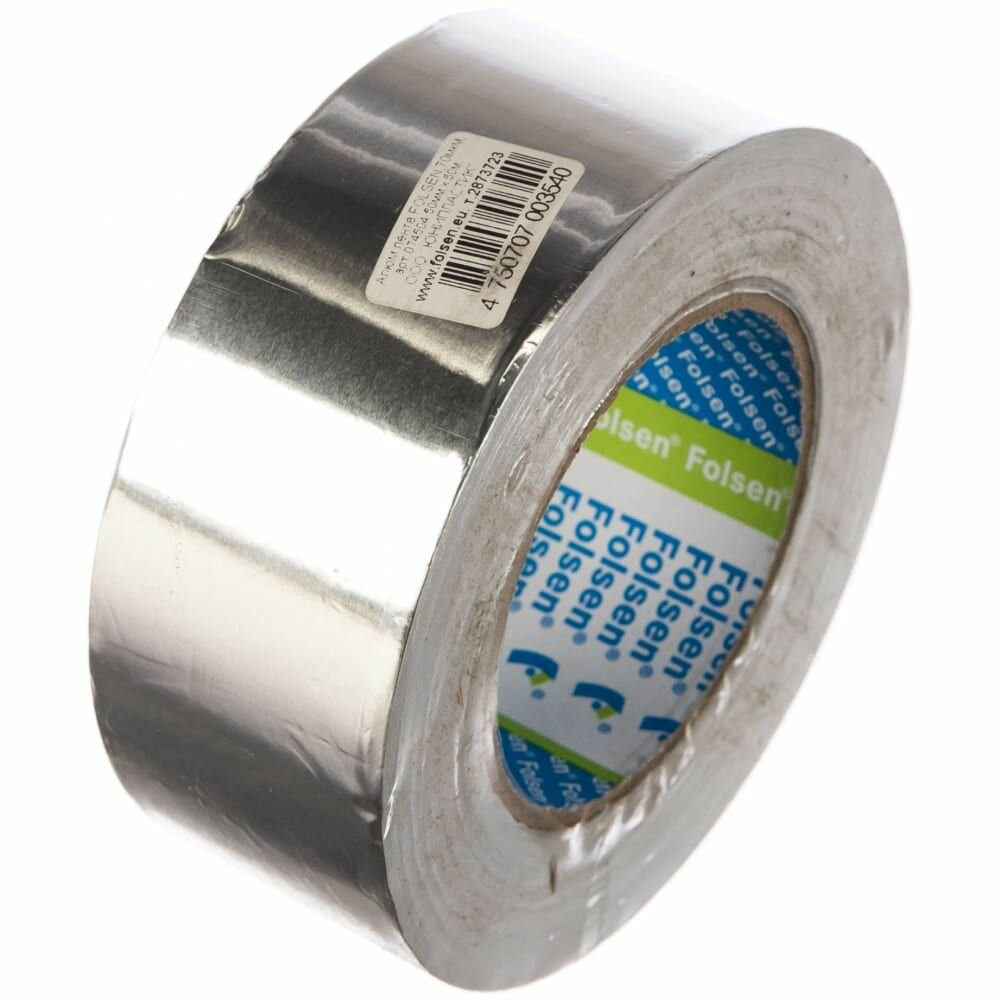 Алюминиевая лента FOLSEN 50мм x 50м до 150oC, 70мкм 074504