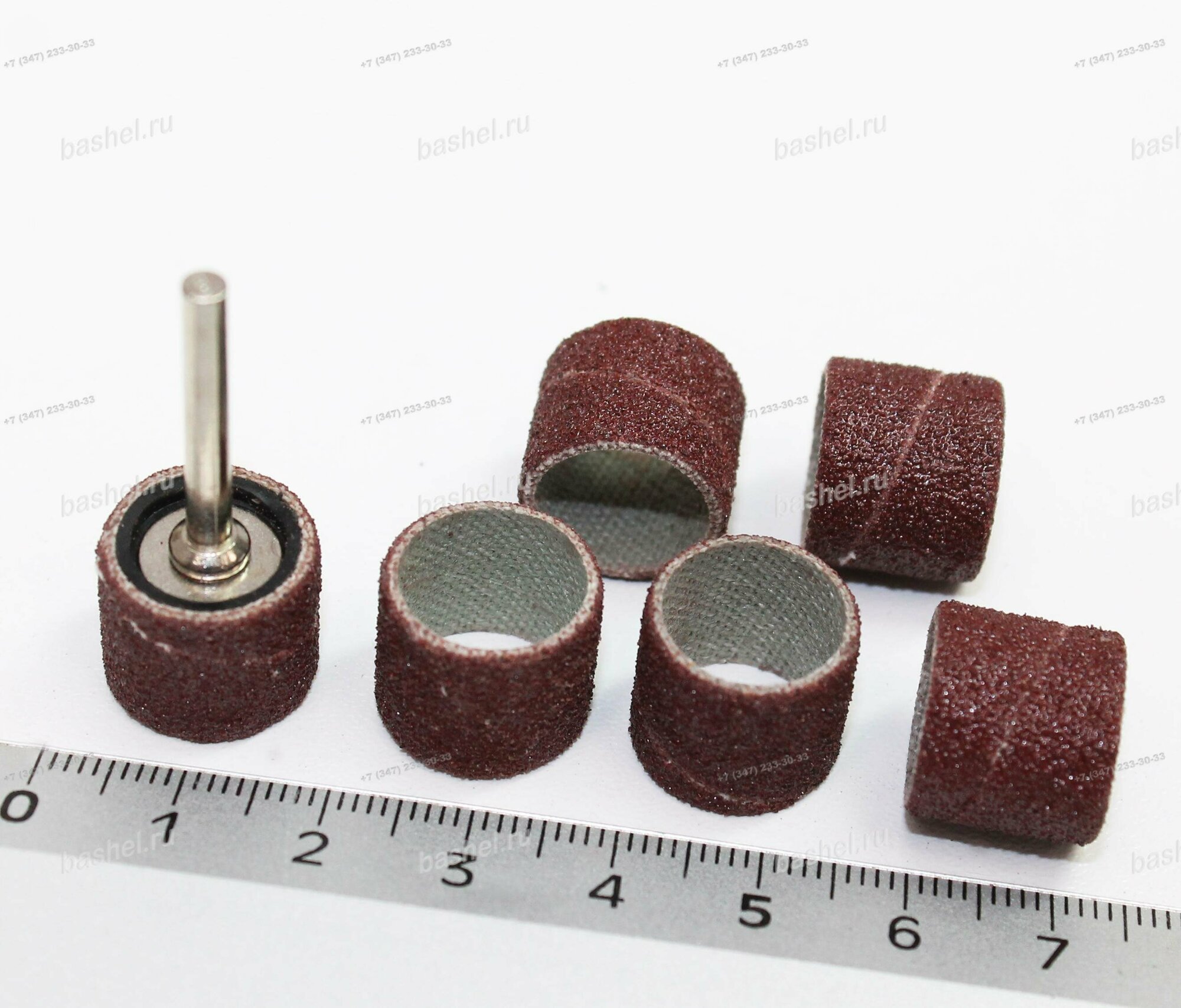 Бандаж наждачный и штифт FIT 36910, набор 7 шт, FIT