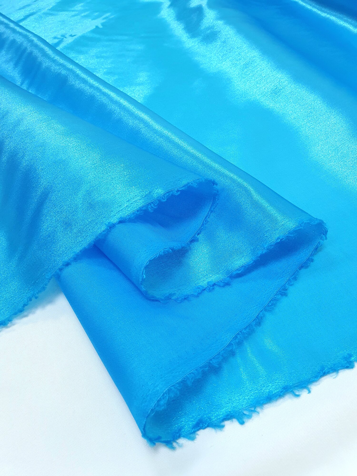 Ткань органза-кристалон, голубой цвет, ширина 110 см, плотность 150гр, Япония, любой метраж кратный 1м