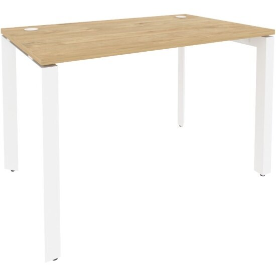 Стол рабочий Riva CHAIR на П-образном м/к O. MP-SP-2.7 Тиквуд светлый/Белый металл 1180*720*750 Onix