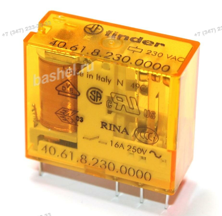 RELAY 406182300000, Реле, FINDER, (упр:230В/AC комм: 16A/250В/AC, AgNi)