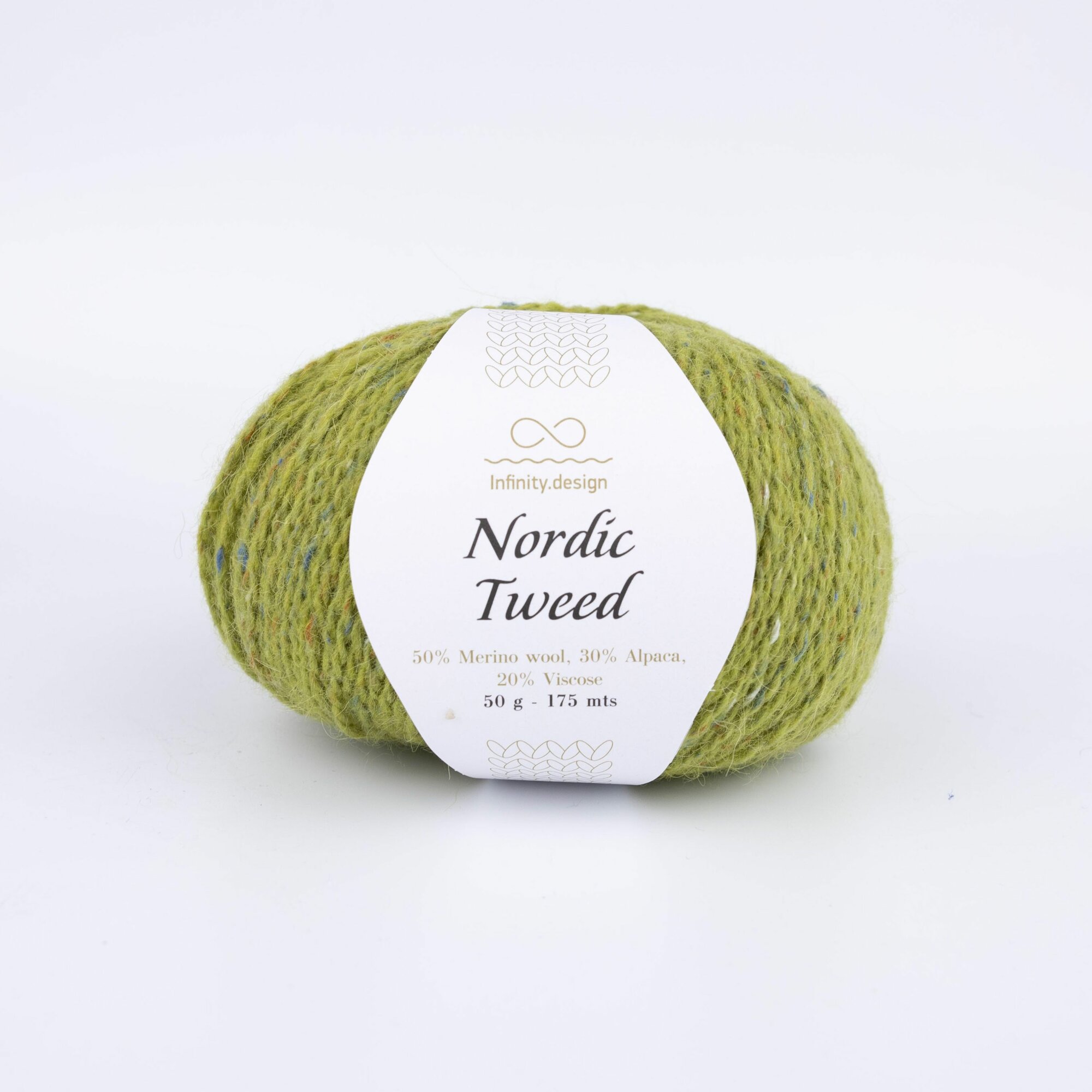 Пряжа INFINITY Nordic Tweed 9336 (1 моток), 50% мериносовая шерсть, 30% альпака, 20% вискоза, 50г, 175м