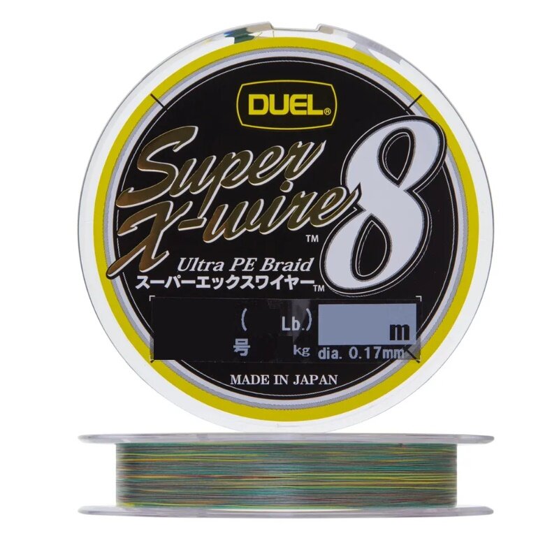 Шнур плетеный Duel PE SUPER X-WIRE 8 200m #3 5COLOR Yellow Marking 23Kg (0.3mm)