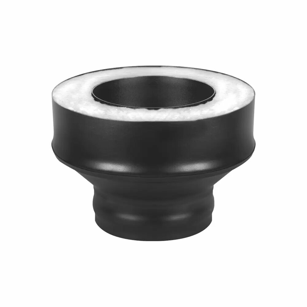 Старт-сэндвич для дымохода BLACK из нержавеющей стали (AISI 430 1,0мм/0,5мм, KERALUX) д.115х200 (ПМ)