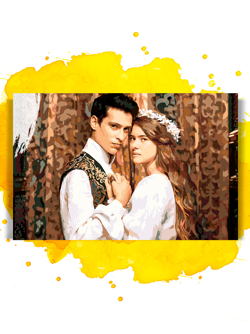 Картина по номерам на холсте Великолепный Век - Ахмед и Кёсем, 40 х 50 см