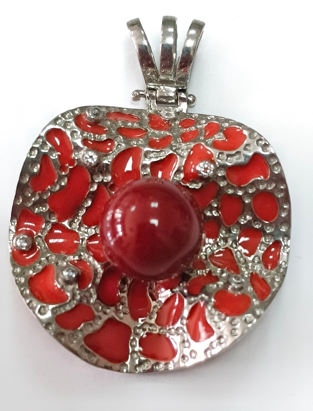 Подвеска, серебро, 925 проба, родирование, эмаль