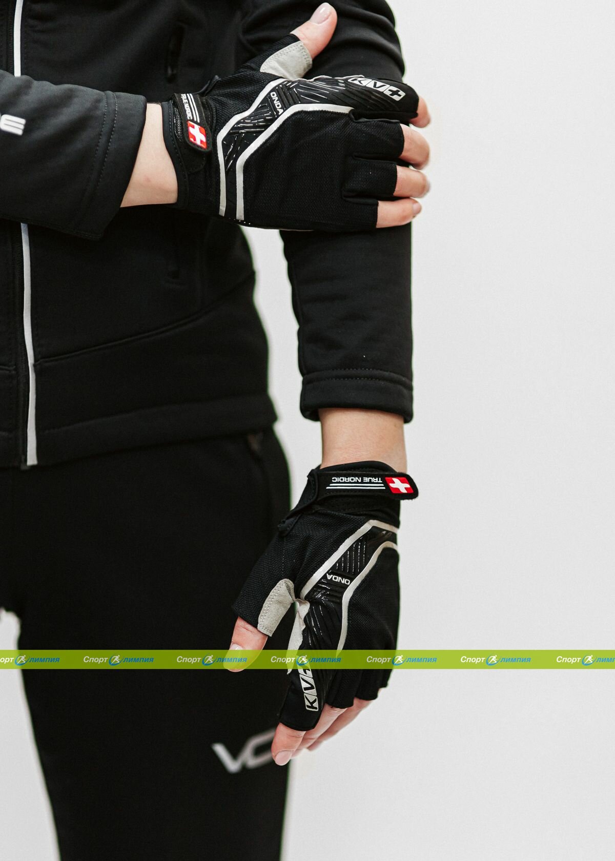 Перчатки лыжерол. KV+ ONDA FOR SKIROLL 22G01.1 black, M