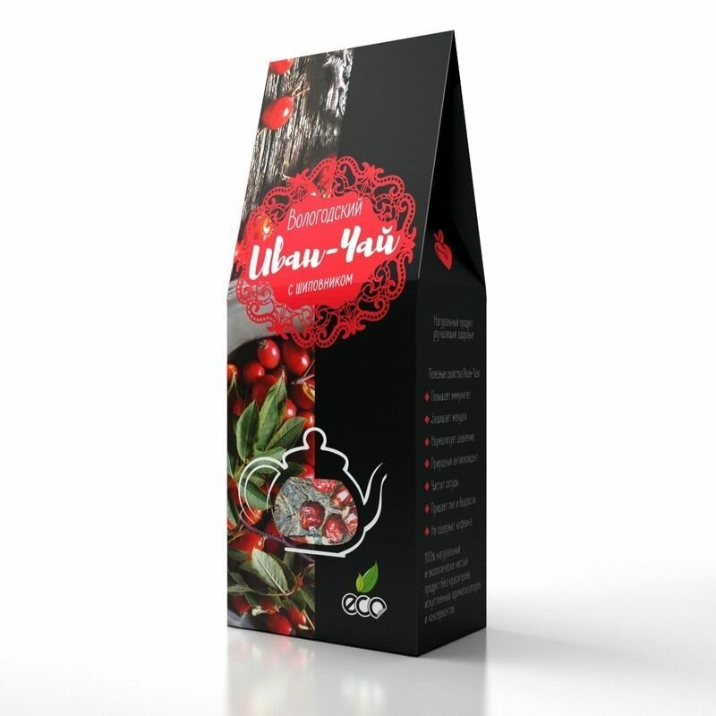 Иван-чай вологодский с шиповником в сувенирной упаковке