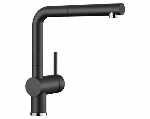 Смеситель для кухни (мойки) Blanco LINUS-S Silgranit черный