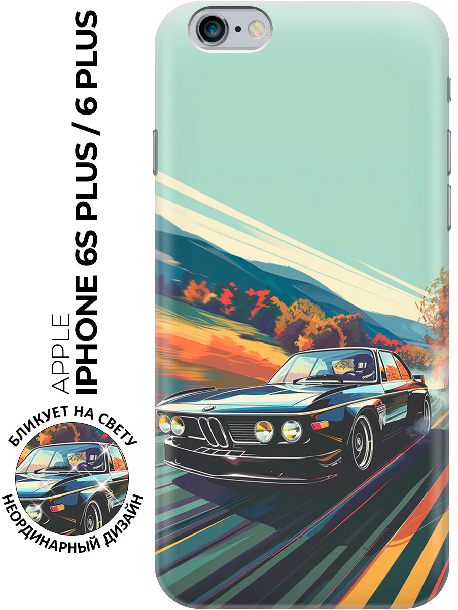 Силиконовый чехол на Apple iPhone 6S Plus / 6 Plus с принтом "Гоночный BMW"