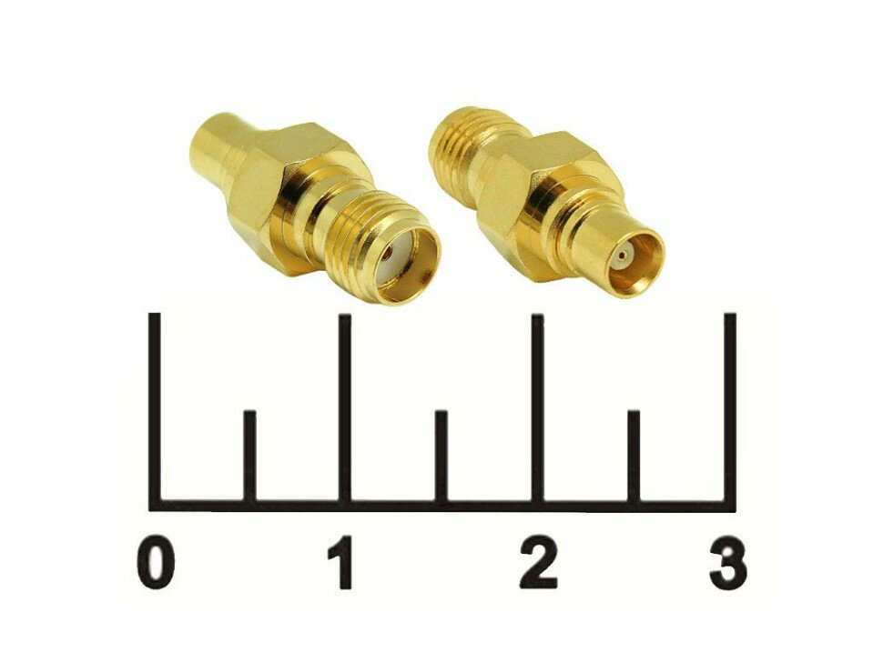 Переходник SMA гнездо/MCX гнездо gold