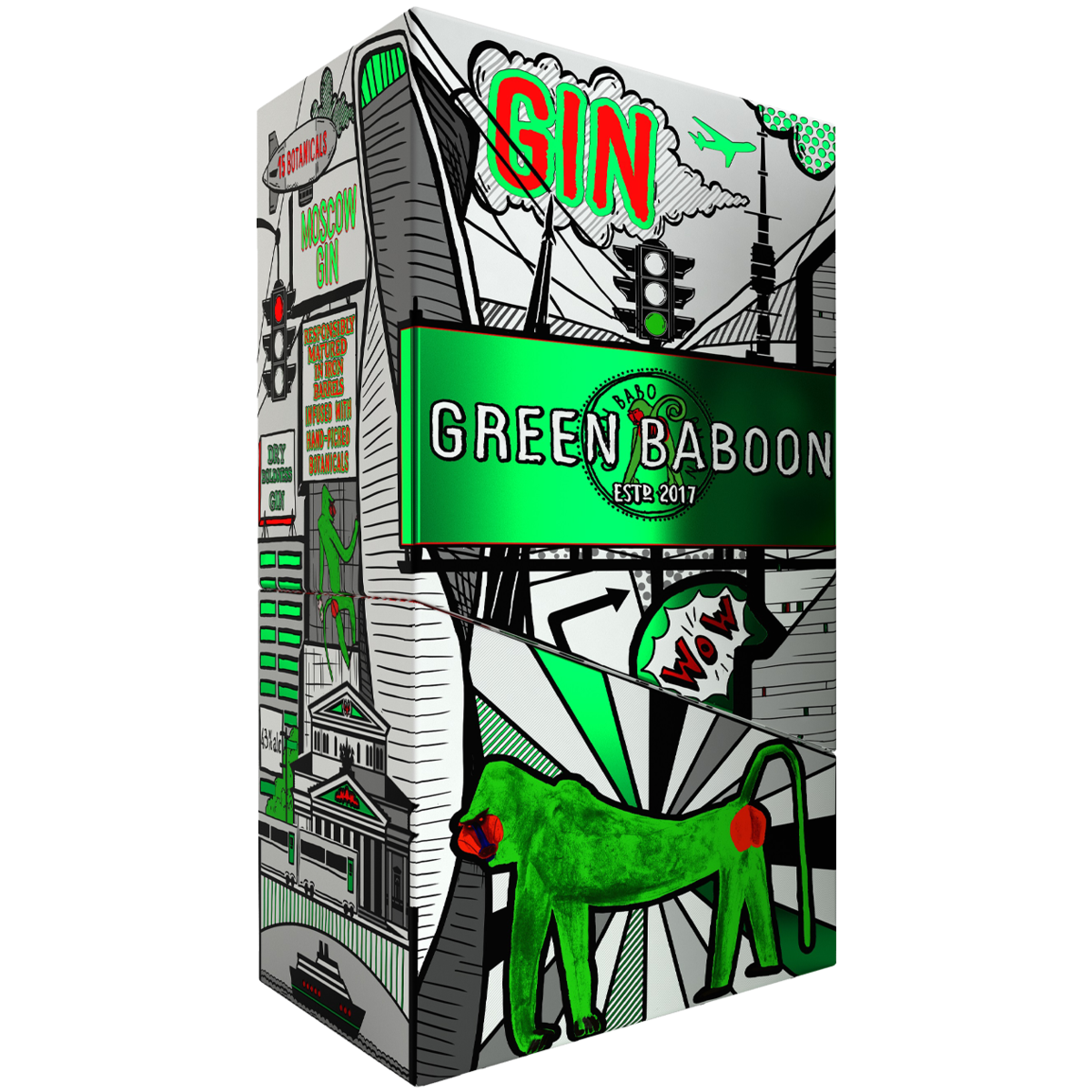 Джин Green Baboon 0,7 л в подарочной упаковке